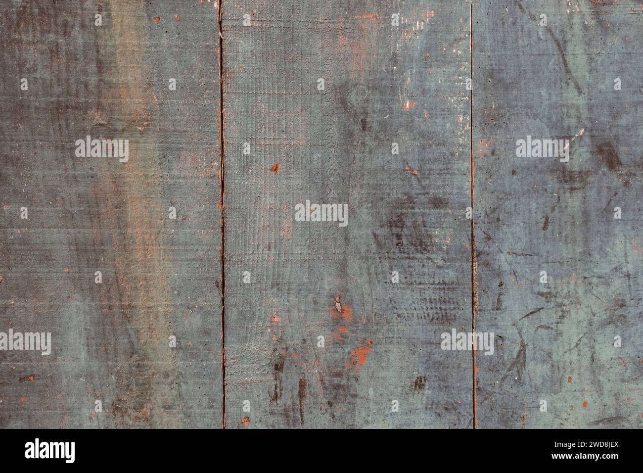 Detail of worn out blue painted old wooden planks texture, grunge ...