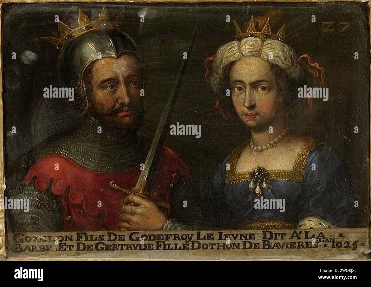 27. Gothelon Ier, duc de Lotharingie, et son épouse Tyrance de ...
