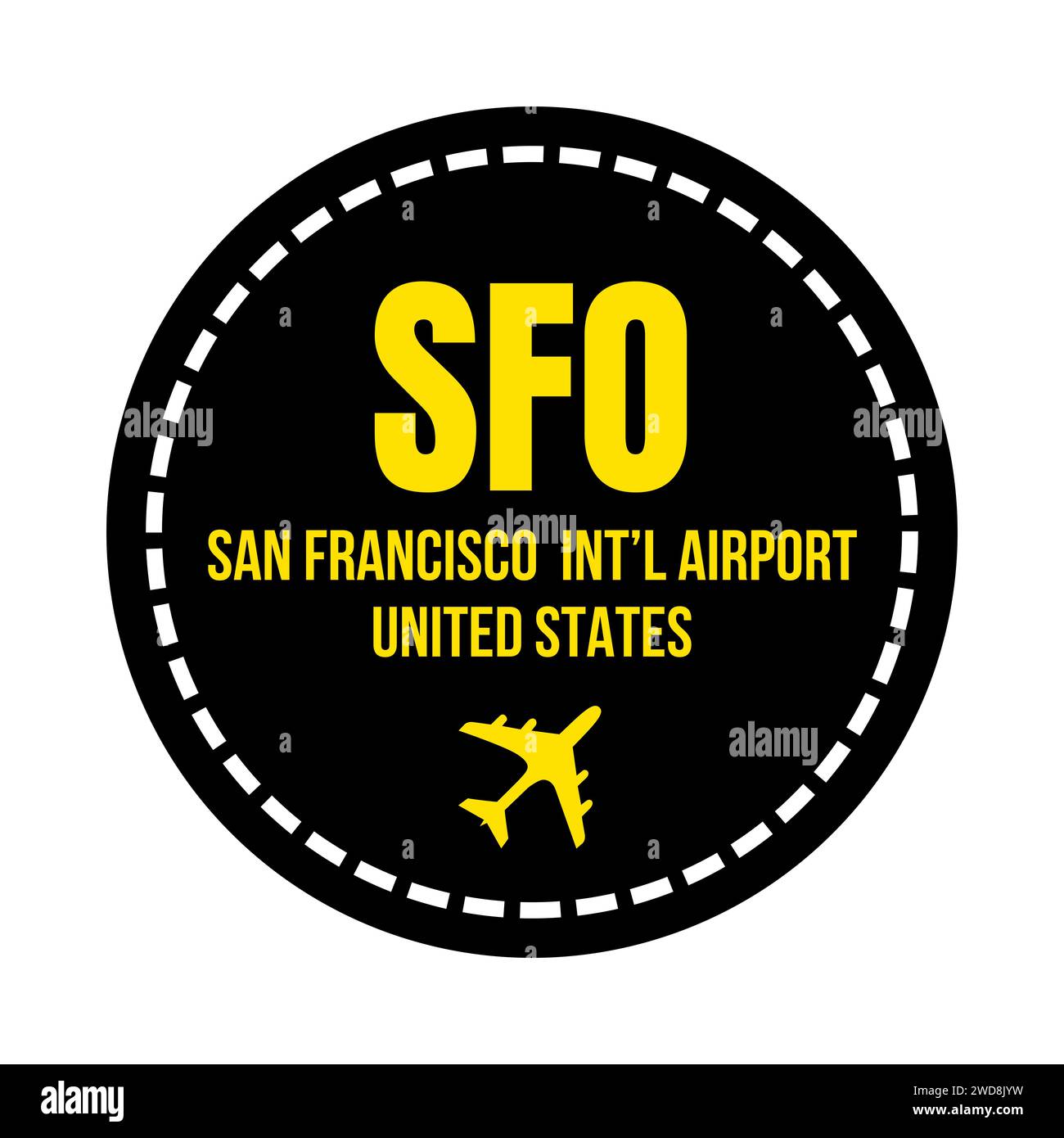 SFO San Francisco airport symbol icon Stock Photo - Alamy