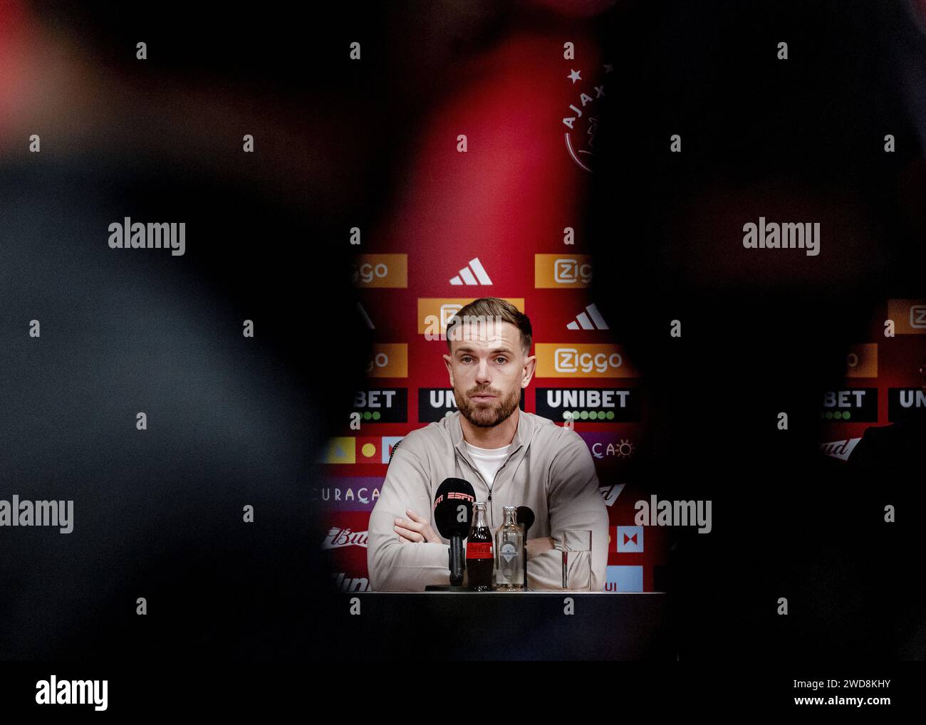 AMSTERDAM - Jordan Henderson is presented by Ajax during a press moment in the ArenA. The former ...