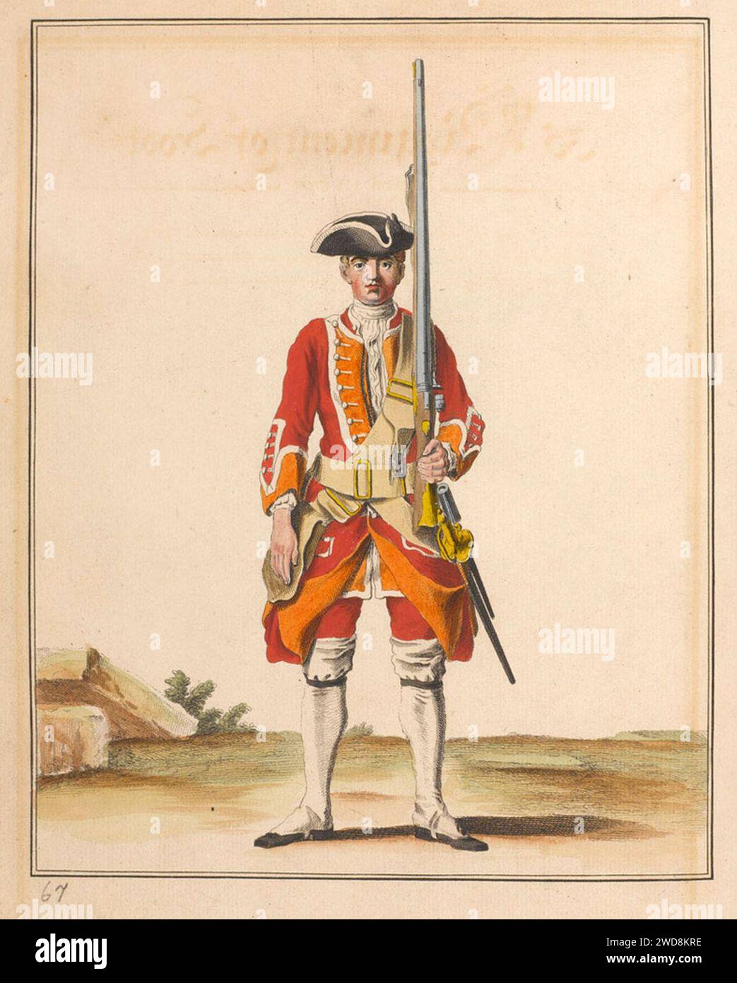 35th Regiment of Foot, 1742 Stock Photo - Alamy
