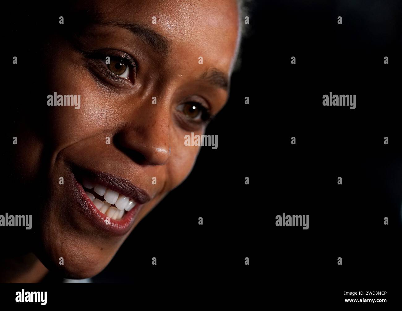 Natasha Jonas during a weigh-in at the Titanic Hotel Liverpool. Picture ...