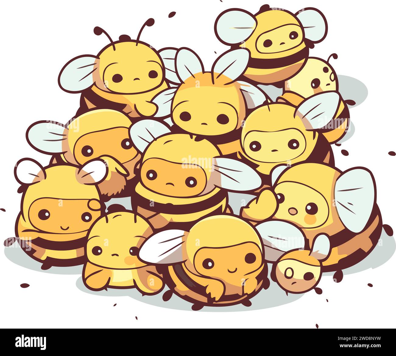 Cute bees Stock Vector Images - Alamy