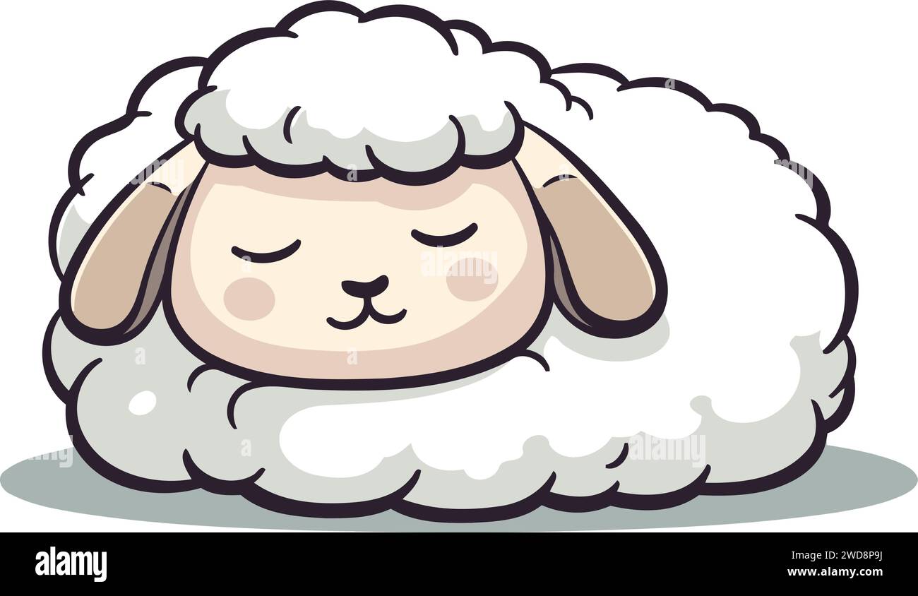 Sleeping cartoon sheep hi-res stock photography and images - Alamy