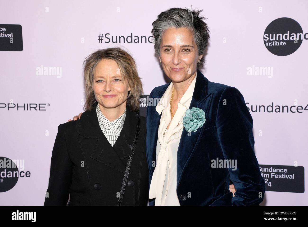 Jodie Foster, left, and Alexandra Hedison attend the 2024 Sundance Film ...