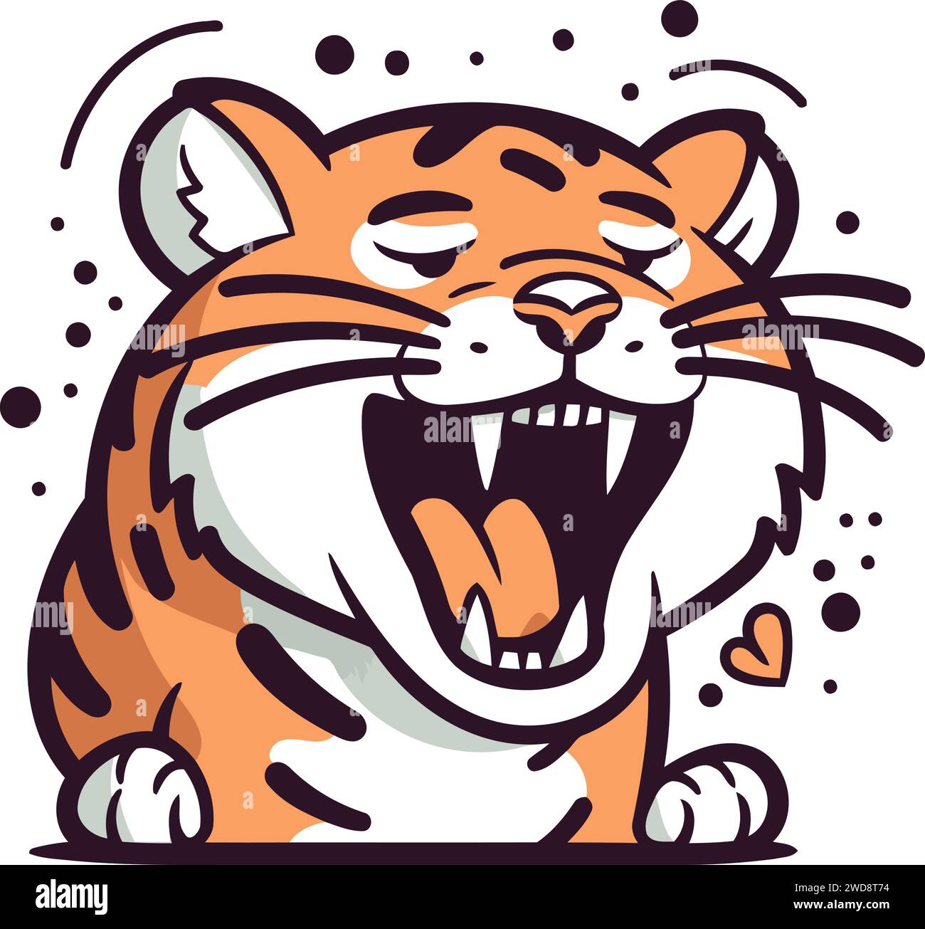 Tiger with open mouth Cut Out Stock Images & Pictures - Alamy