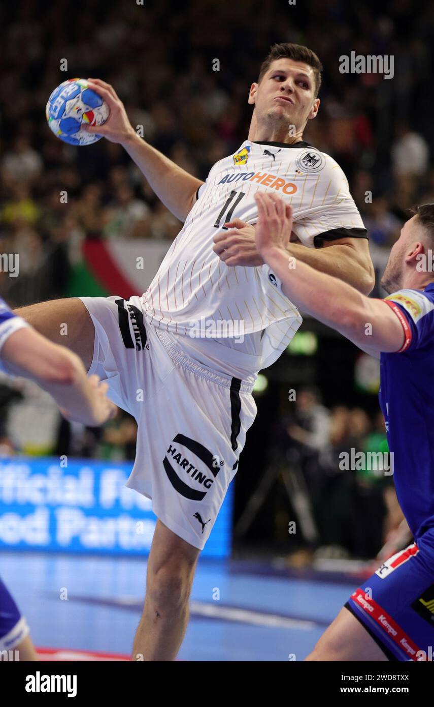 Sebastian Heymann #11 of Germany Germany vs Iceland EHF Mens Handball ...