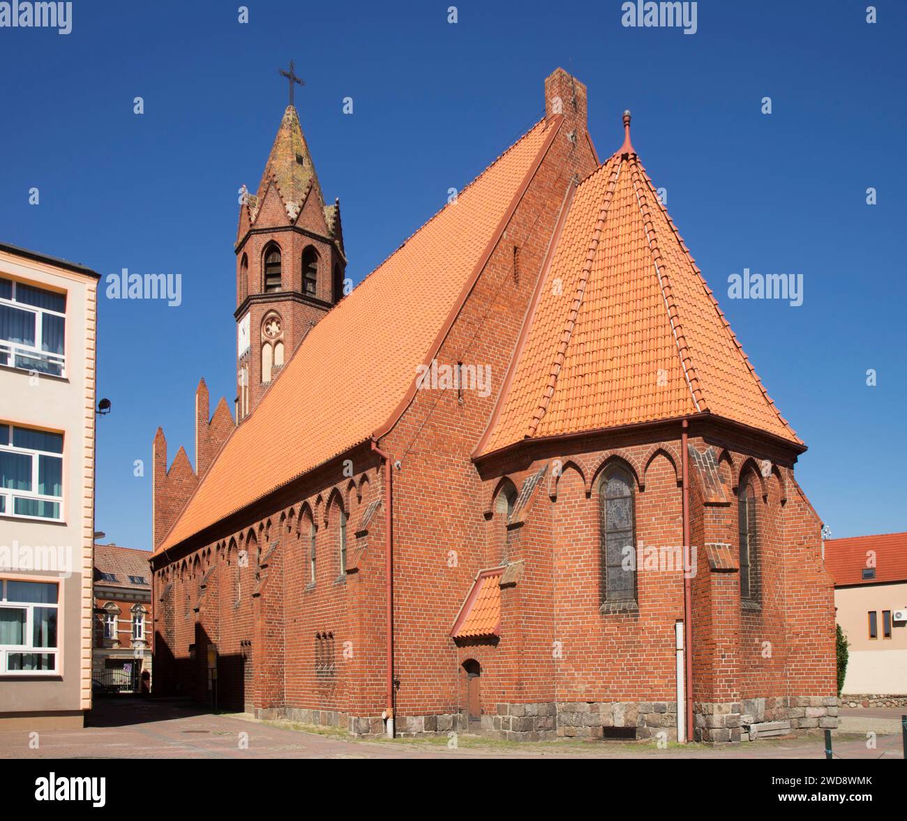 Parish church of Blessed Virgin Mary Queen of Poland in Znin. Poland ...