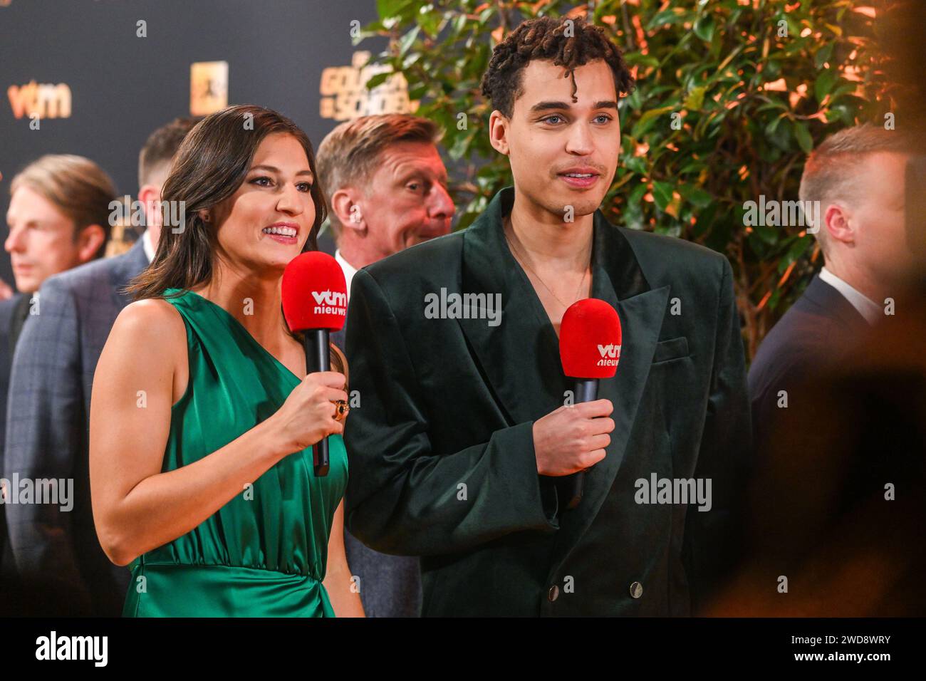 Antwerp, Belgium. 18th Jan, 2024. Lies Vandenberghe and Aster Nzeyimana ...