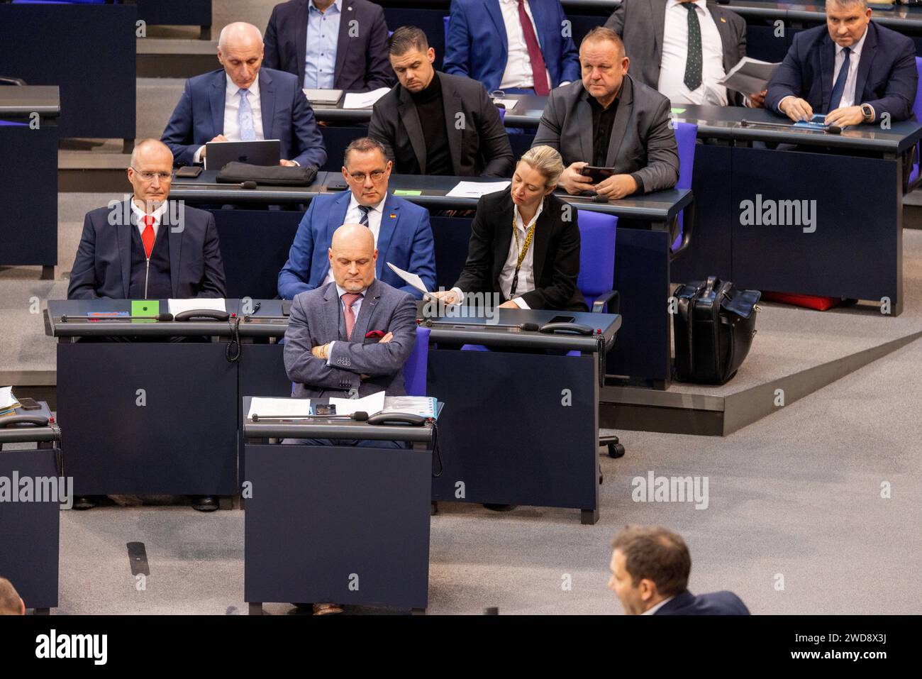 Debatte im Bundestag in Berlin Berlin, Deutschland - 18. Januar 2024 ...