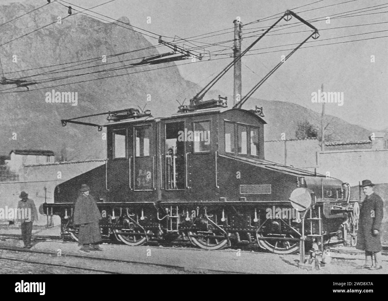282. Early Type of Valtellina Three-Phase Gearless Locomotive (cropped ...