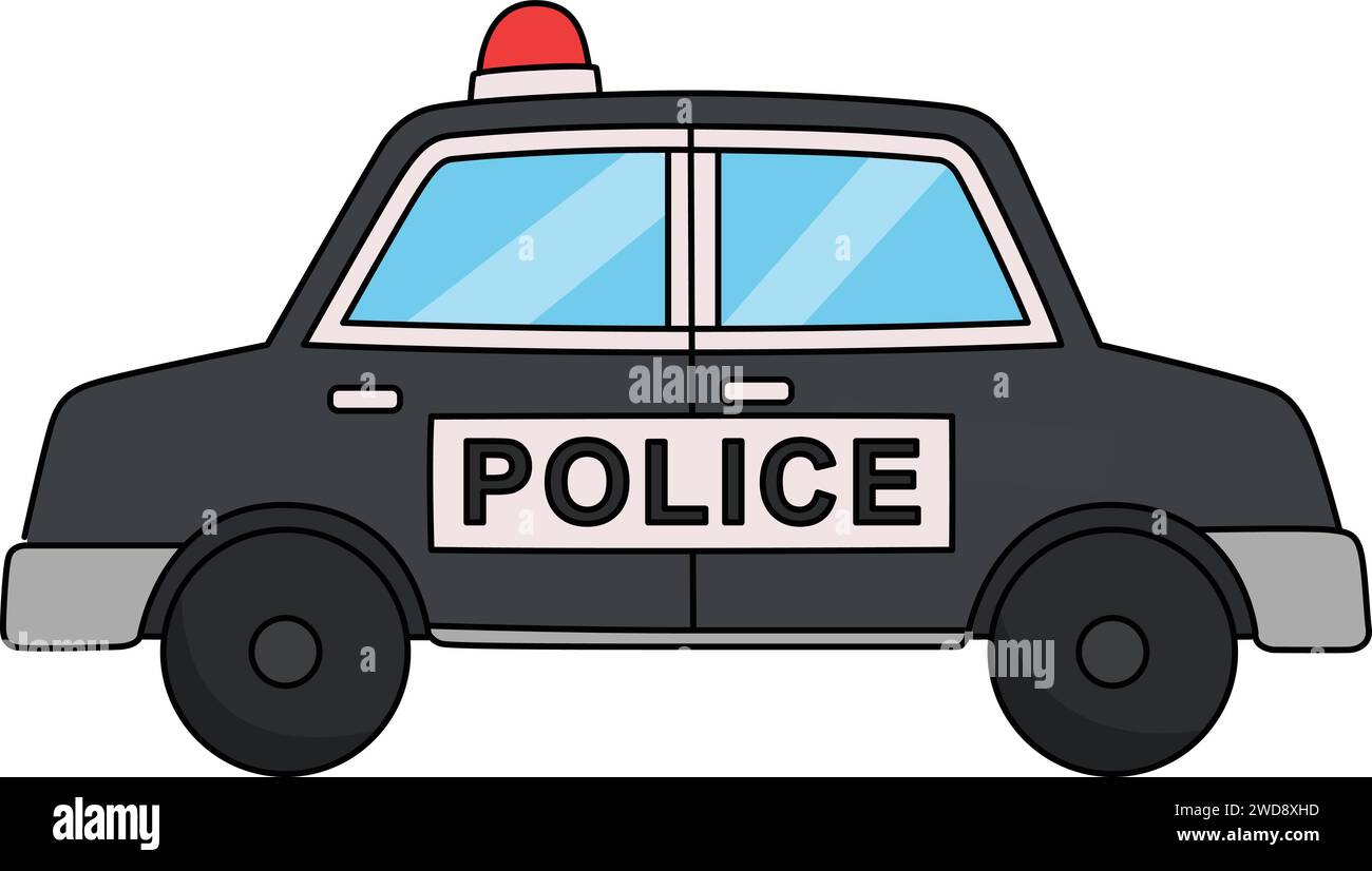 Police Car Cartoon Colored Clipart Illustration Stock Vector Image ...