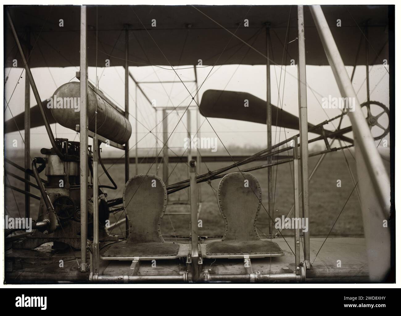 Wright Brothers airplane - Aviation history - Close-up view of airplane ...