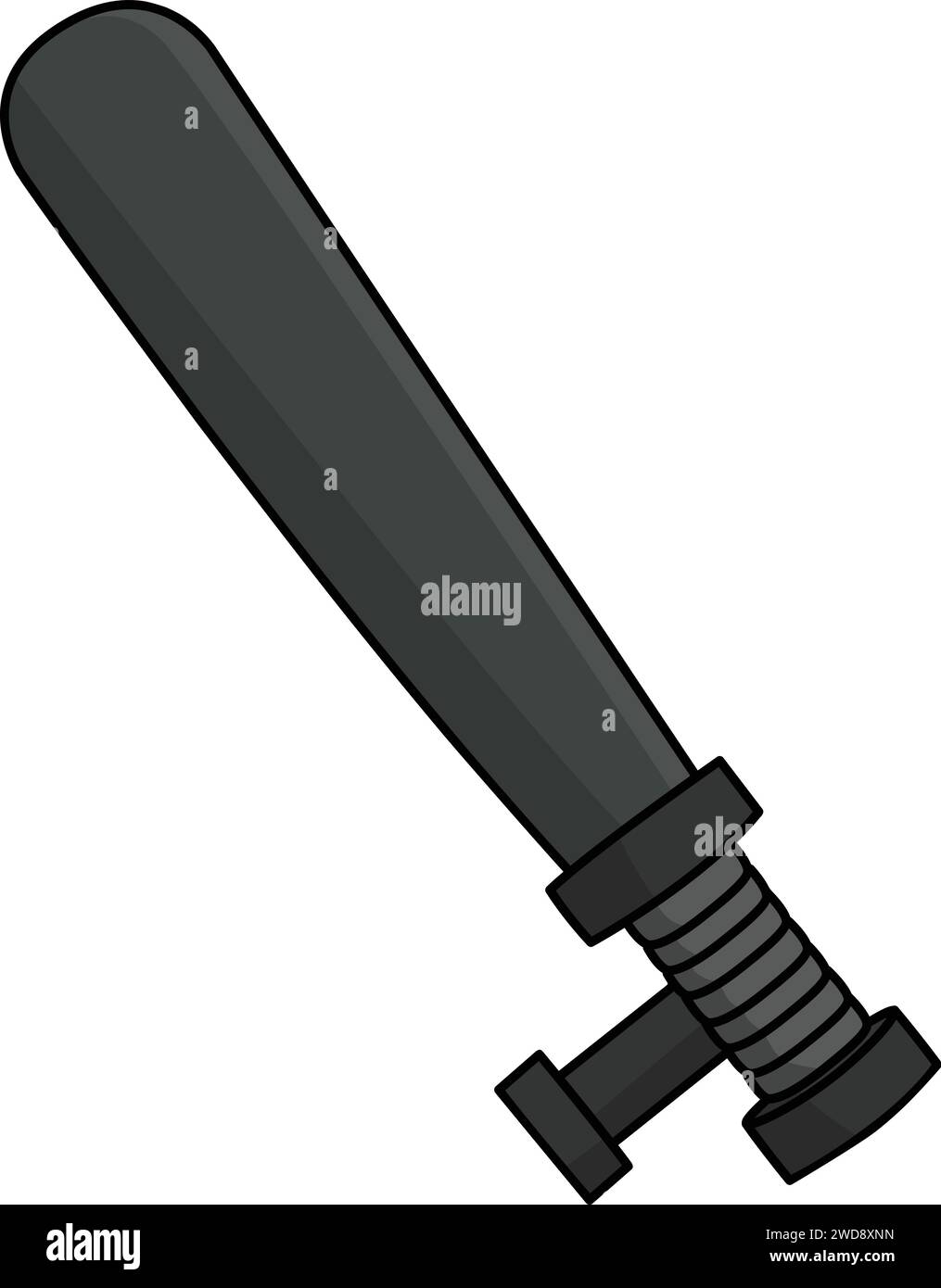 Police Baton Cartoon Colored Clipart Illustration Stock Vector Image ...