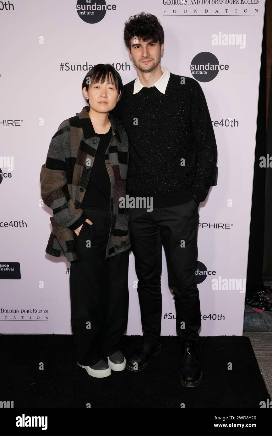 Celine Song and Justin Kuritzkes attend the 2024 Sundance Film Festival ...