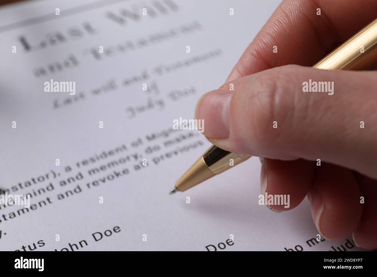 Woman will testament hi-res stock photography and images - Alamy