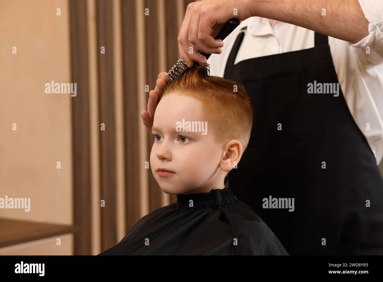Hairdresser child man hi-res stock photography and images - Alamy
