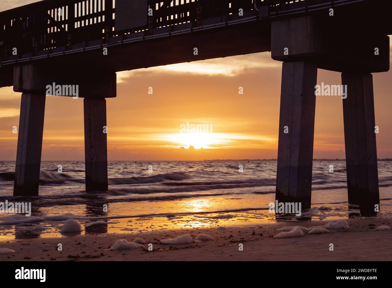 Beautiful sunset at naples pier hi-res stock photography and images - Alamy