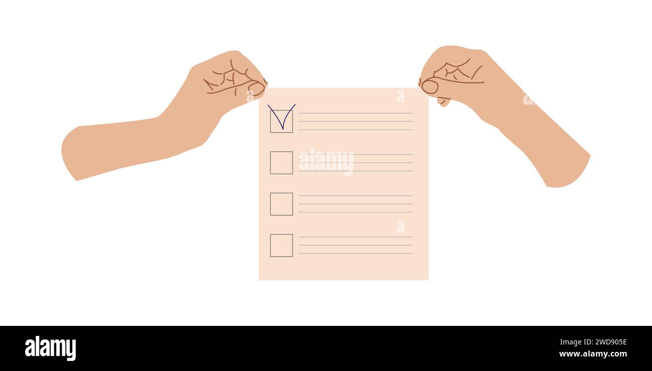 Presidential elections voting for the head country. Hands holding ...