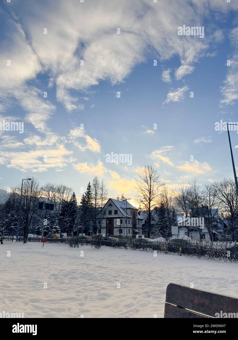 Winter in the suburbs. A lot of snow Stock Photo - Alamy