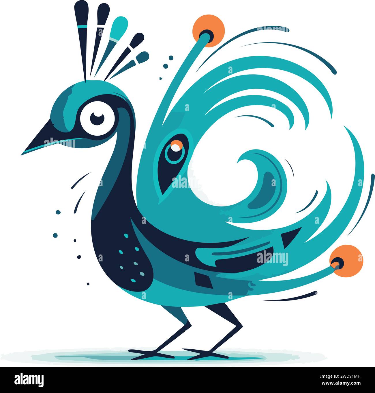 Cartoon funny peacock isolated on hi-res stock photography and images ...