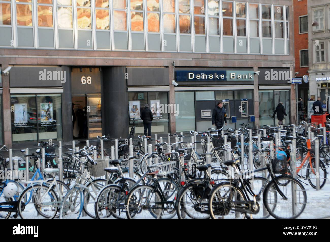 Copenhagen, Denmark/19 January 2024/. Danske bank head office building in danish capital ...