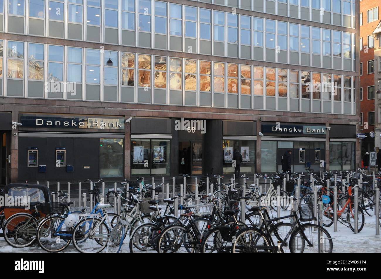 Copenhagen, Denmark/19 January 2024/. Danske bank head office building in danish capital ...