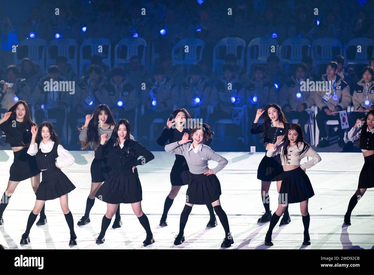 Gangwon Province, South Korea. 19th Jan, 2024. Artists perform during ...