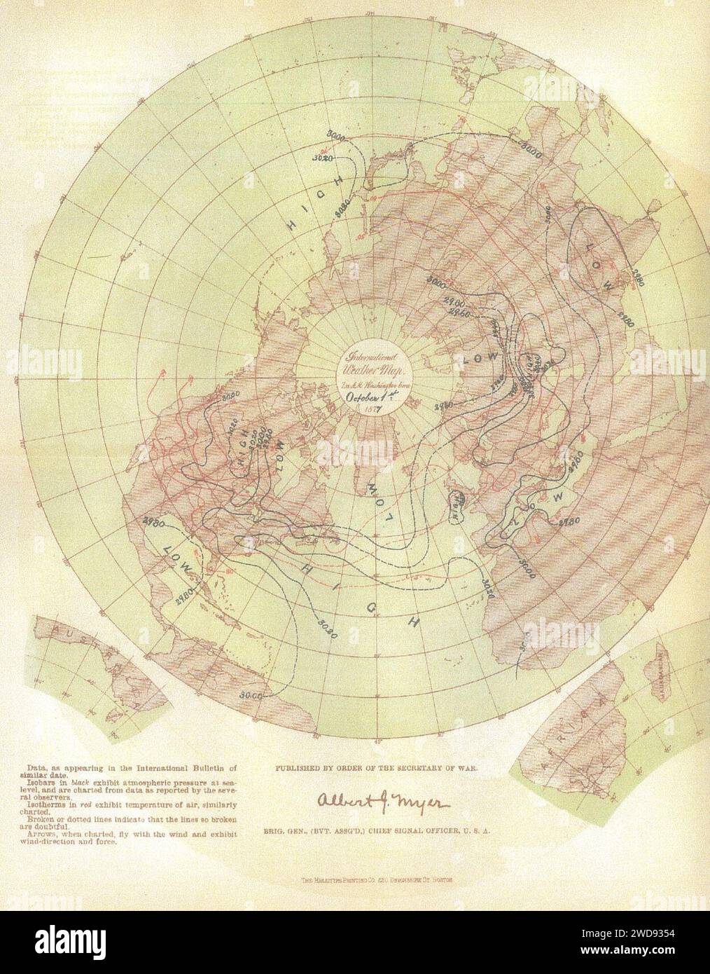 Vintage weather map hi-res stock photography and images - Alamy