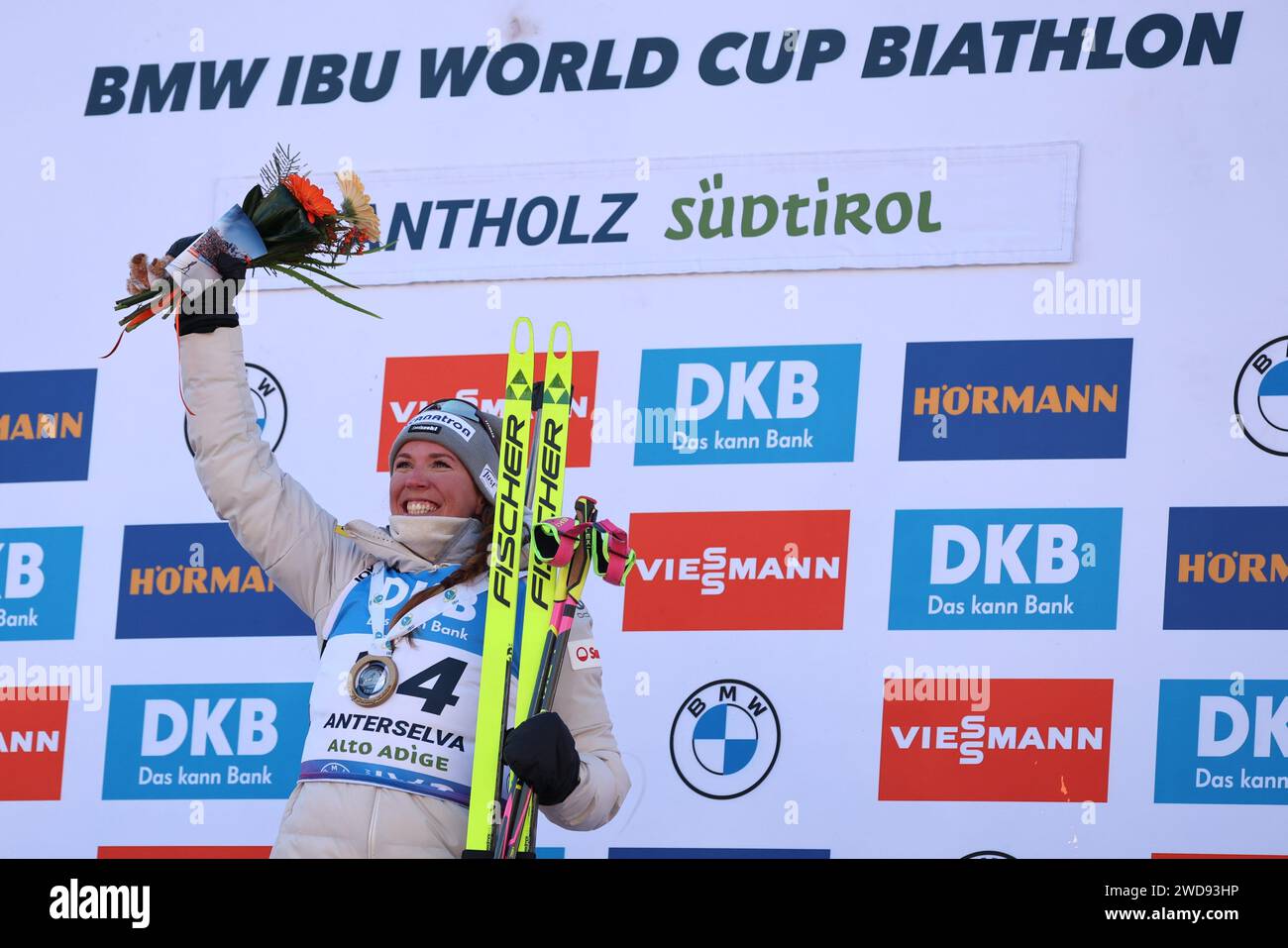 © Pierre Teyssot/MAXPPP ; Biathlon World Cup. Anterselva - Antholz, Italy on January 19, 2024 ...