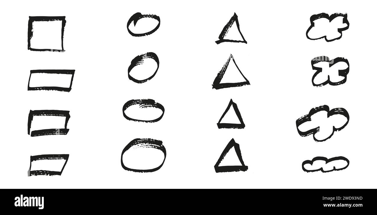 Collection of brushes for calligraphy Stock Vector Images - Alamy