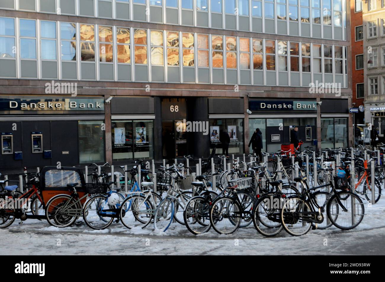 Copenhagen, Denmark/19 January 2024/. Danske bank head office building in danish capital ...