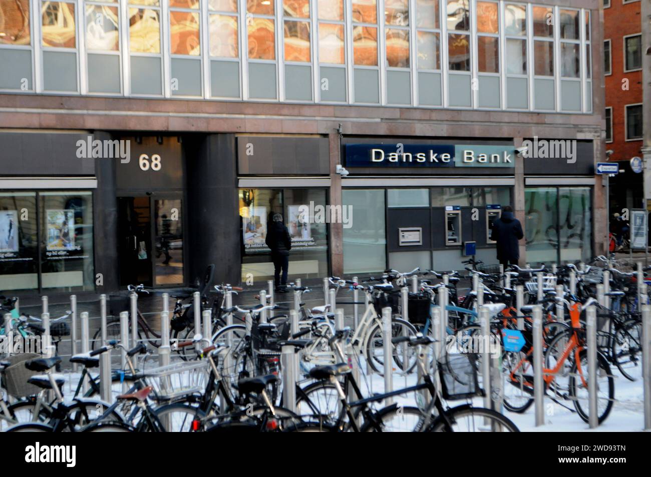 Copenhagen, Denmark/19 January 2024/. Danske bank head office building in danish capital ...