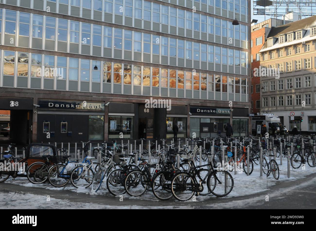 Copenhagen, Denmark/19 January 2024/. Danske bank head office building ...