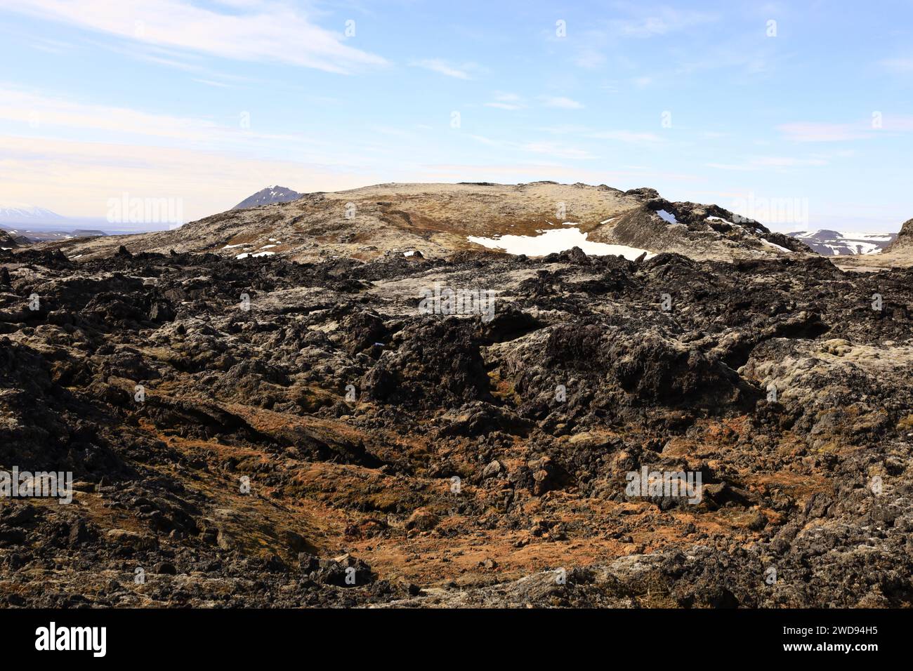 Leirhnjúkur is an active volcano located northeast of Lake Mývatn in ...