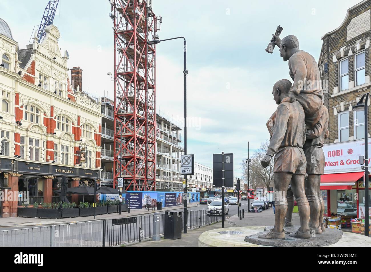 World Cup Sculpture of The Champions near The Boleyn Pub in Upton Park ...
