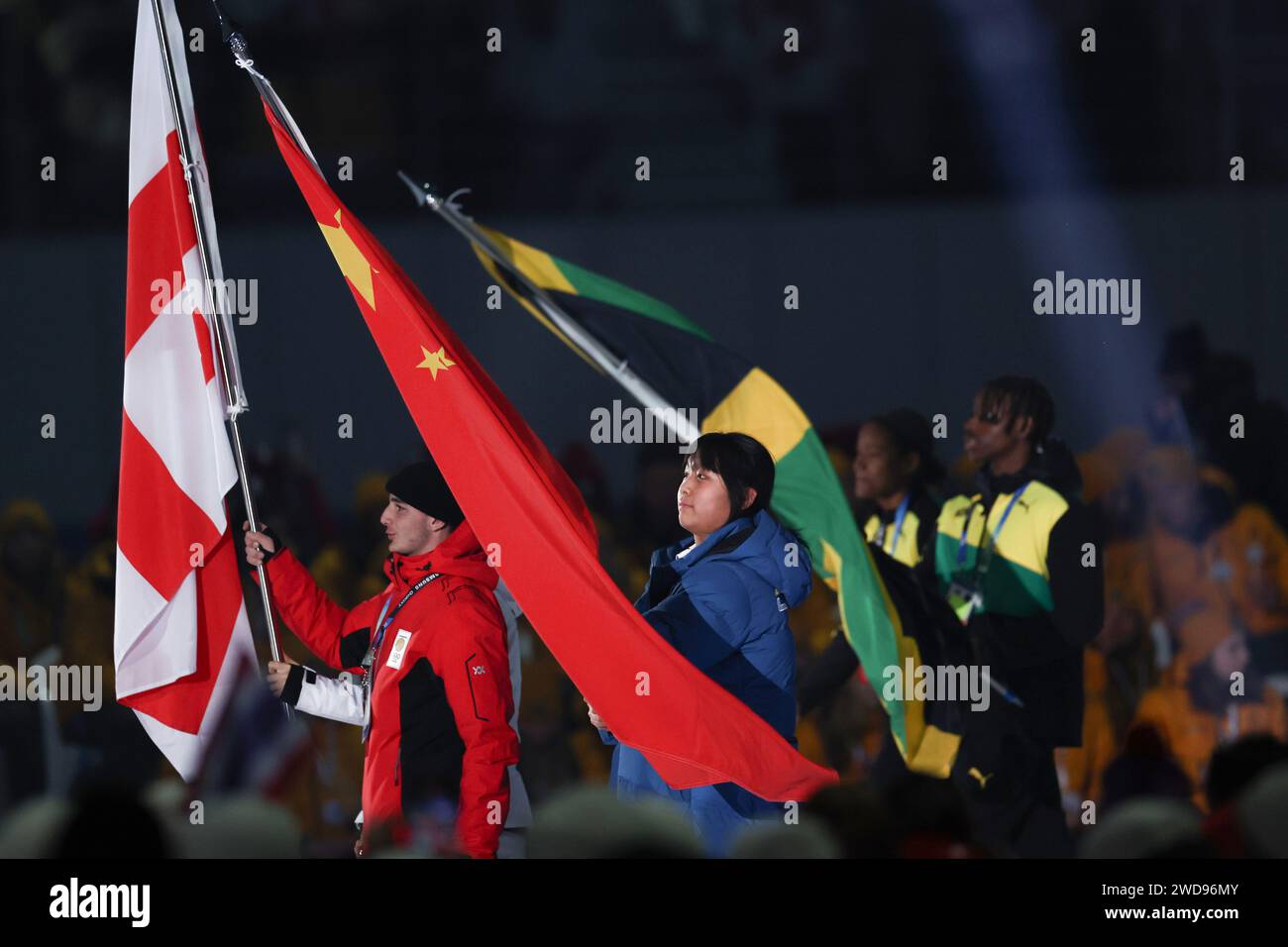 Gangwon Province, South Korea. 19th Jan, 2024. Zhang Jingyue (2nd L ...