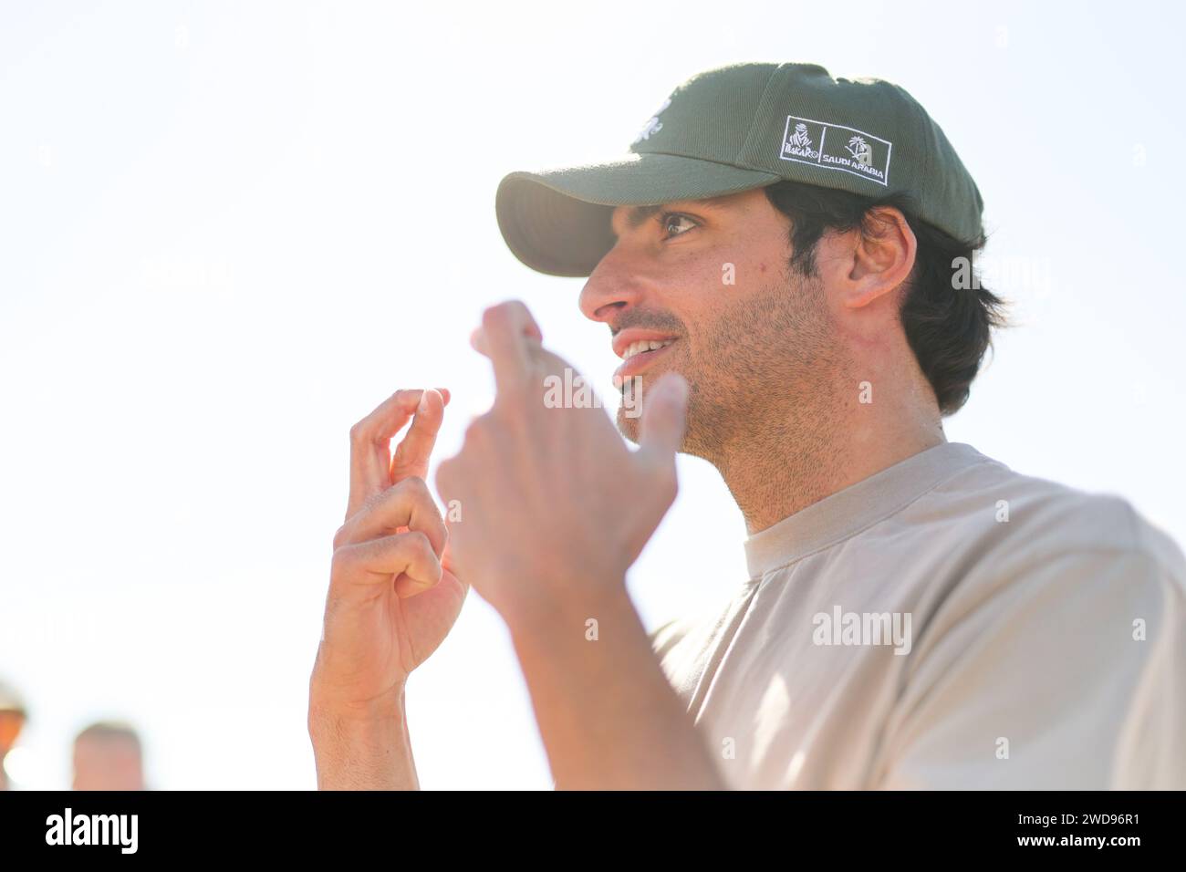 Carlos Sainz Jr, portrait finish line, arrivee, during the Stage 12 of ...