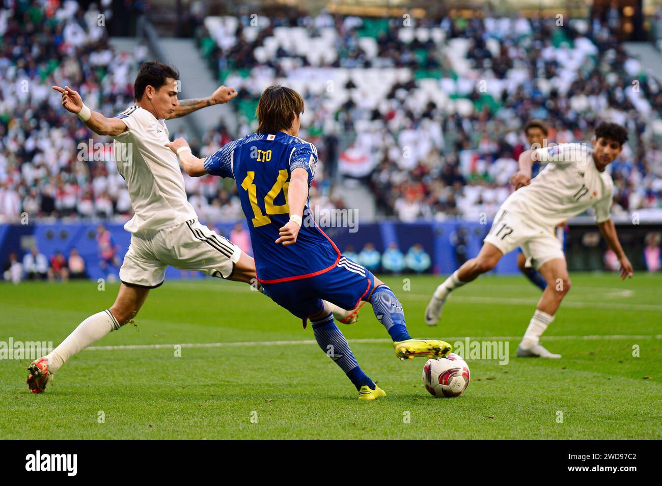 Doha, Qatar. 19 January, 2024. Iraq v Japan ：Group D - AFC Asian Cup ...