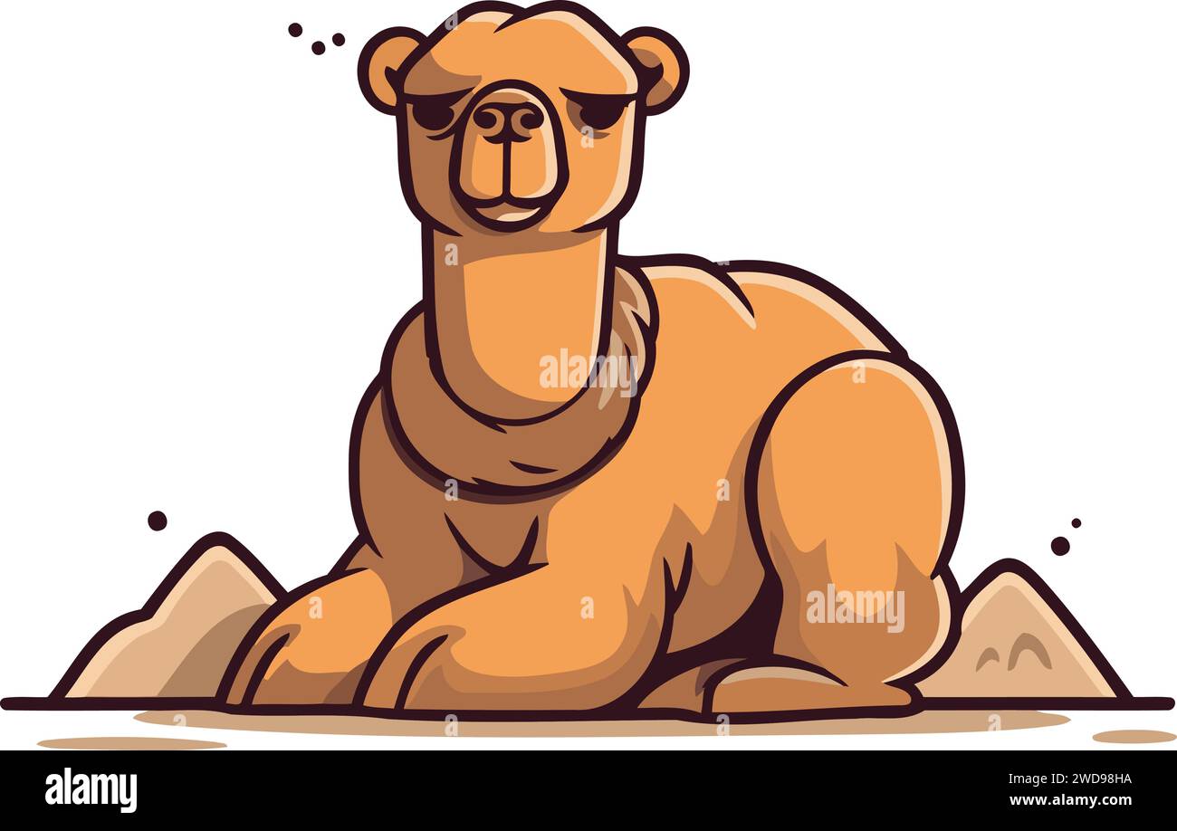 Camel sitting Stock Vector Images - Alamy