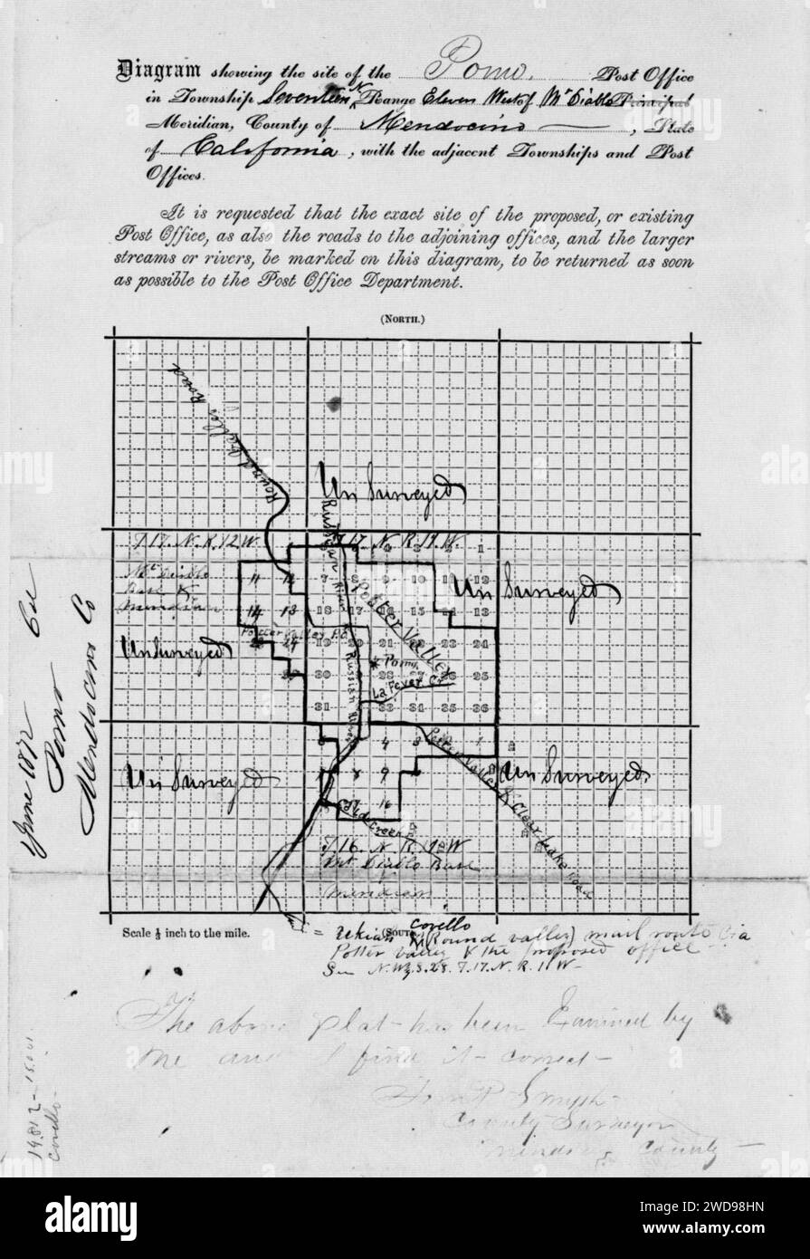 California historical map Black and White Stock Photos & Images - Alamy
