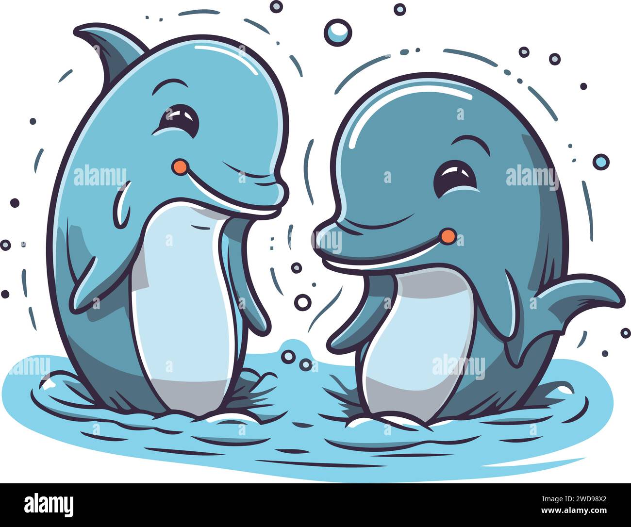 Cartoon whales Stock Vector Images - Alamy