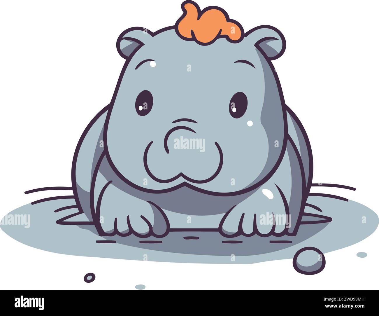 Hippopotamus animal clipart Stock Vector Images - Alamy