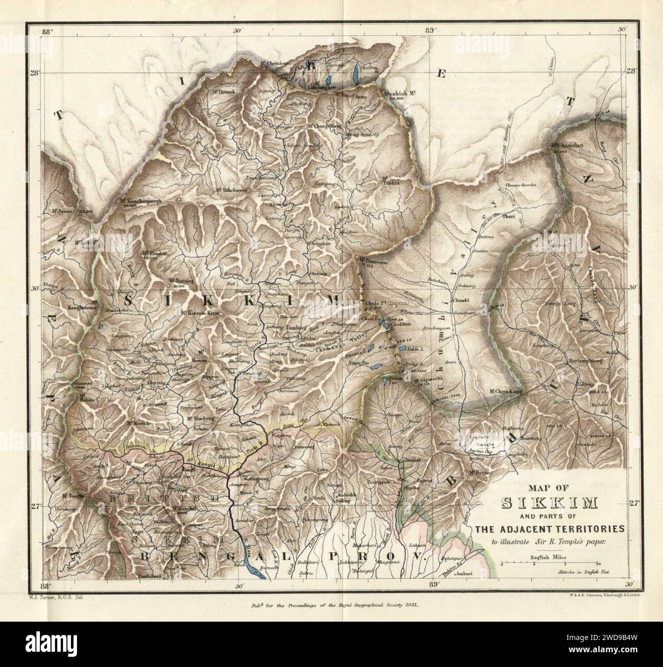 Map of sikkim hi-res stock photography and images - Alamy