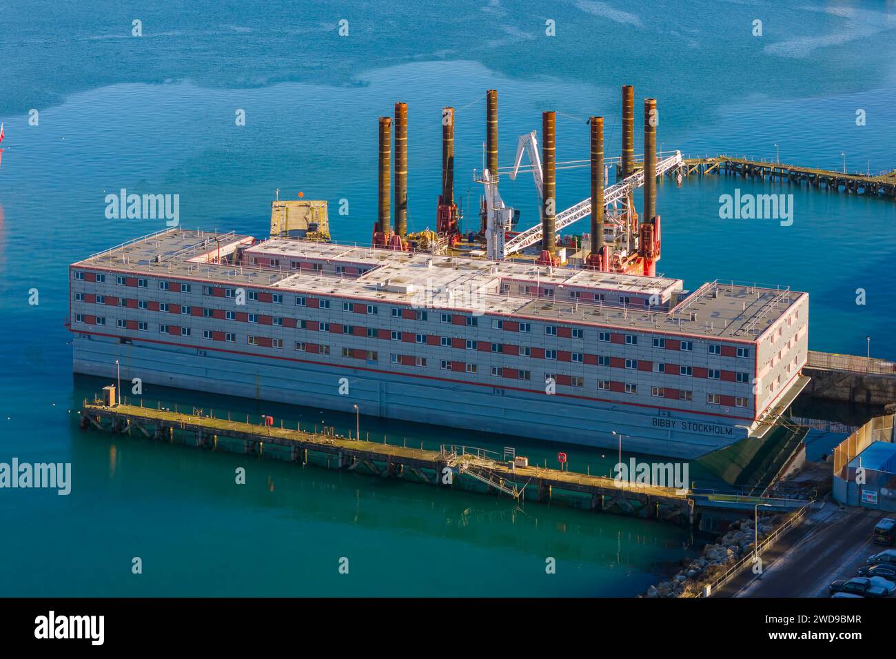 Portland, Dorset, UK. 19th January 2024. General view from the air of ...