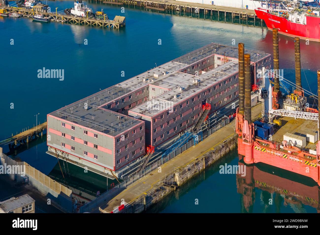 Portland, Dorset, UK. 19th January 2024. General view from the air of ...
