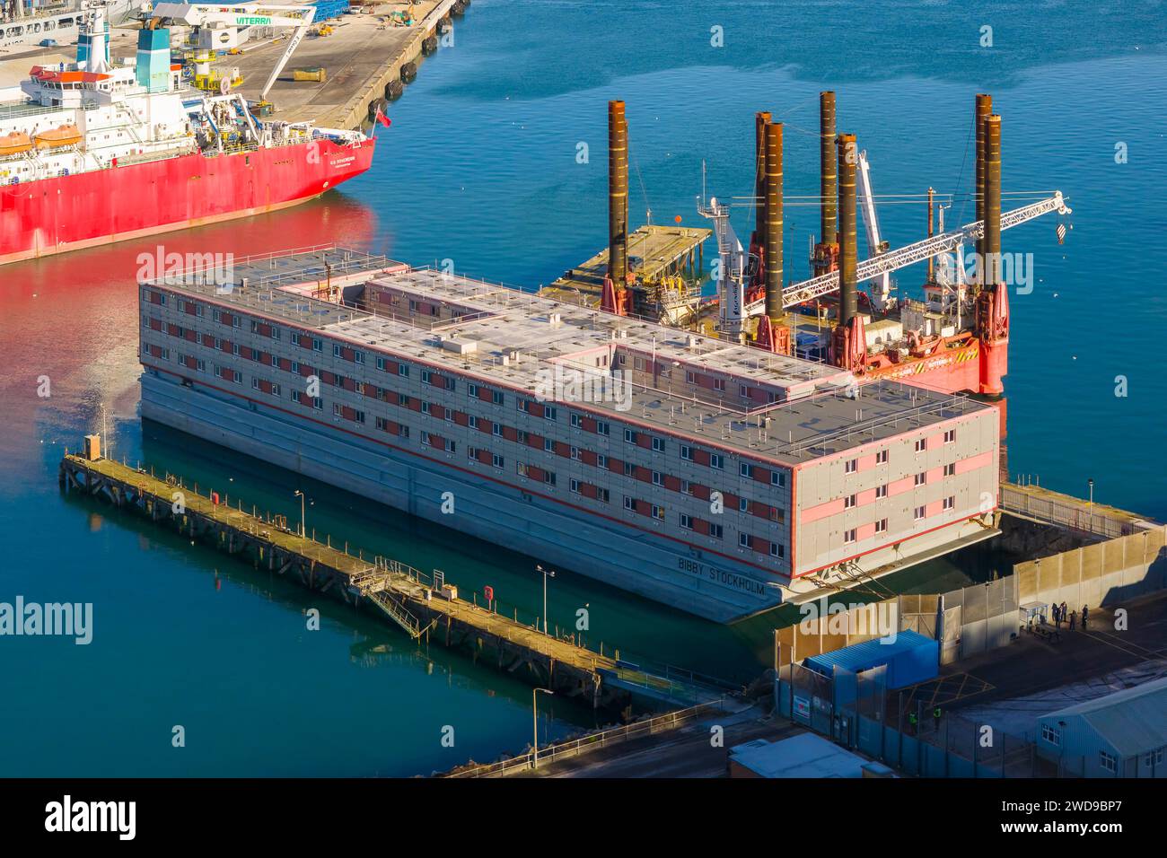 Portland, Dorset, UK. 19th January 2024. General view from the air of ...