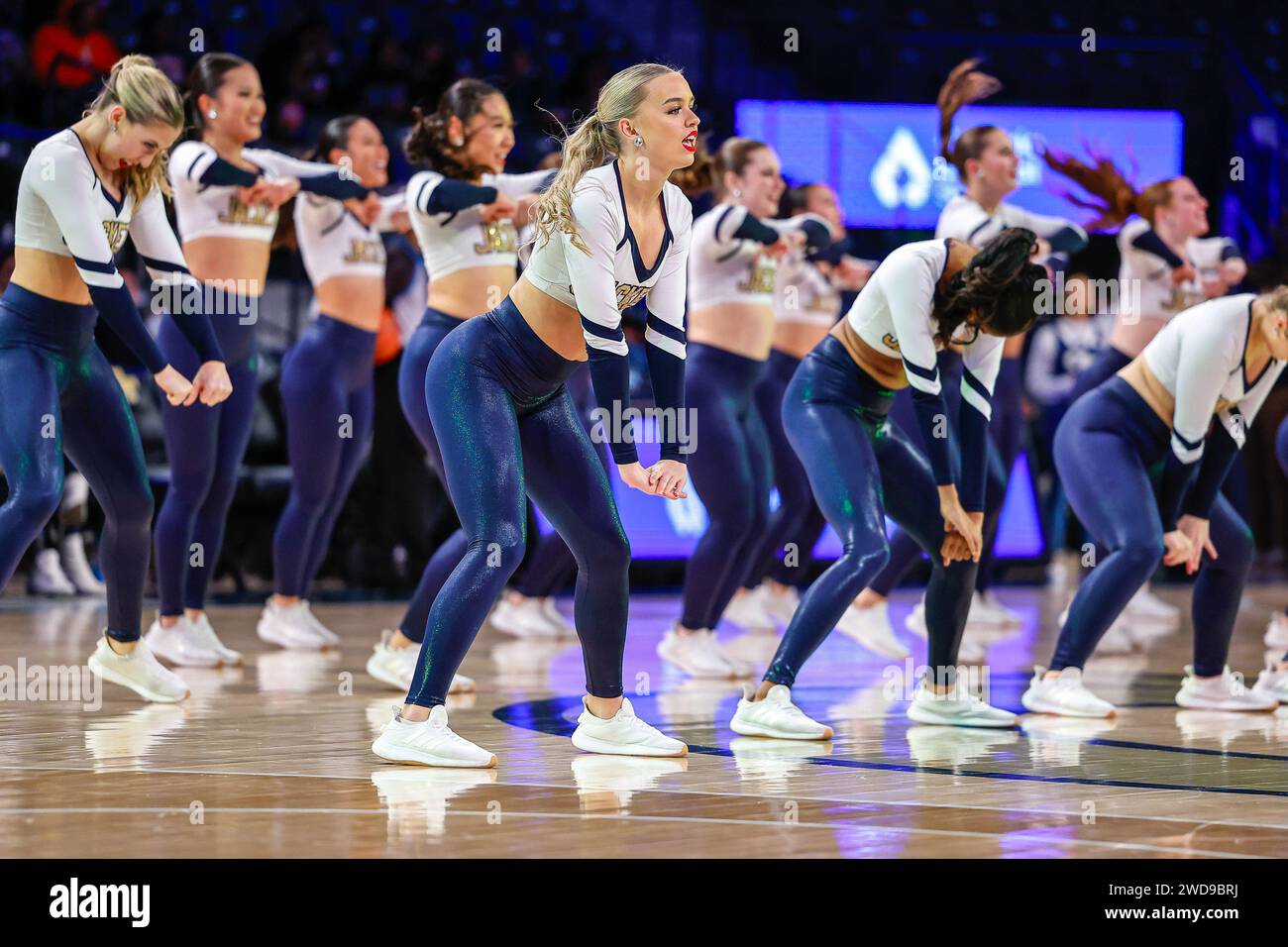 Atlanta, Georgia. 18th Jan, 2024. Georgia Tech's dance team, Goldrush ...
