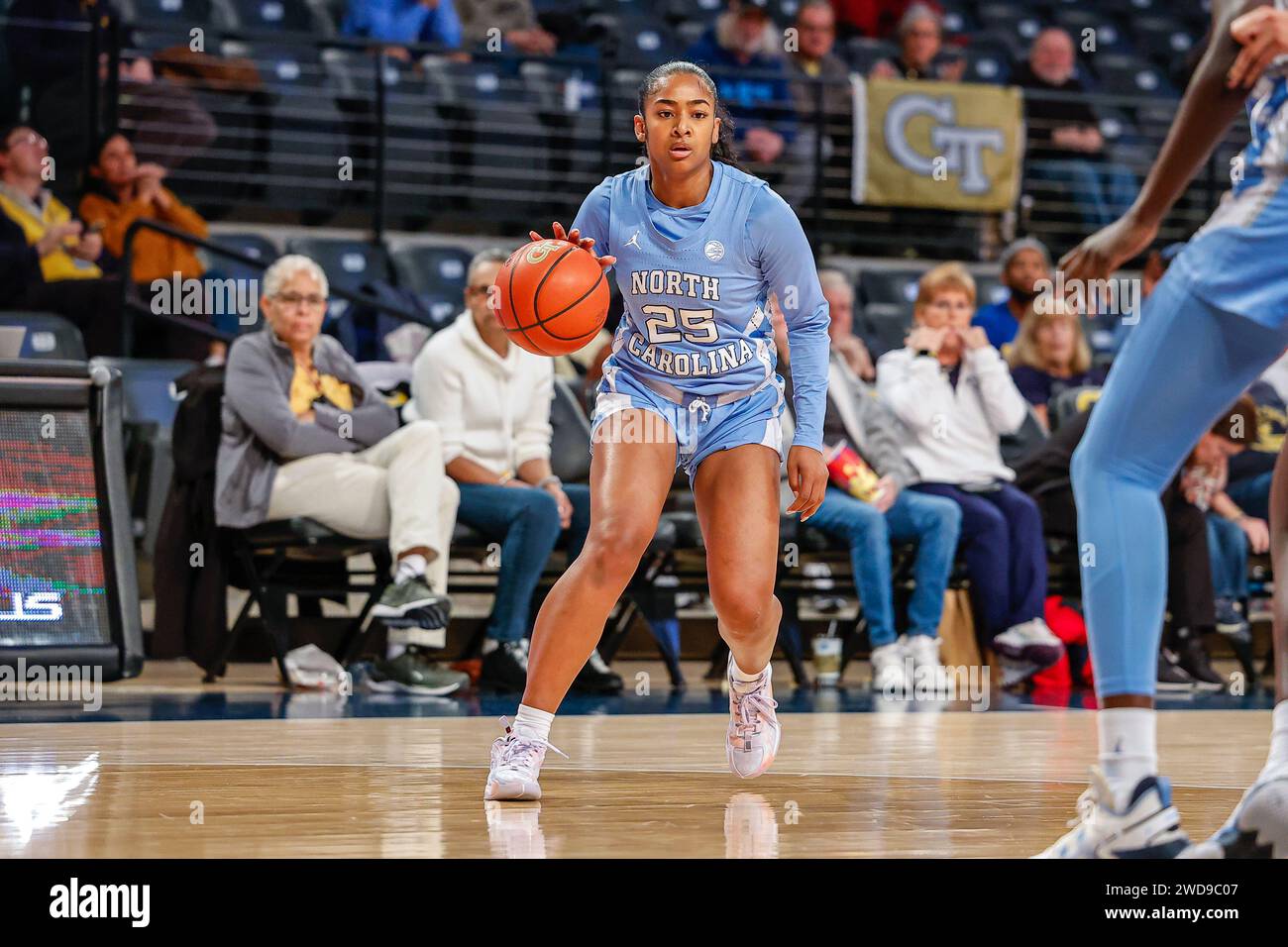 Atlanta, Georgia. 18th Jan, 2024. North Carolina's Deja Kelly (25) in ...