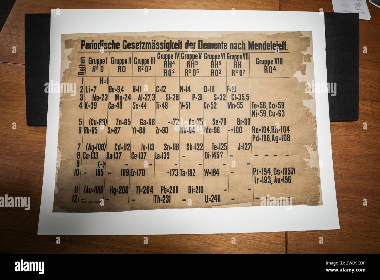 Periodic table of elements vintage hi-res stock photography and images ...